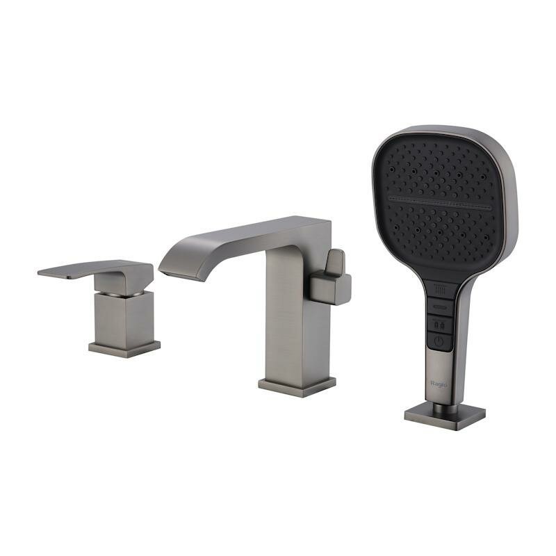 Смеситель на борт ванны Raglo R02.31.09, графит, качество и стильный дизайн