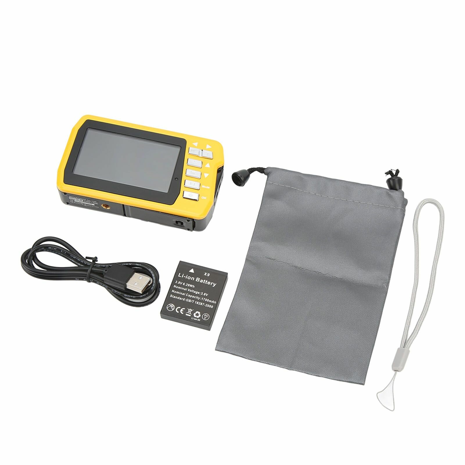 4K 56MP двойной экран цифровая камера с 18-кратным цифровым зумом и водонепроницаемостью до 10ft для активного отдыха