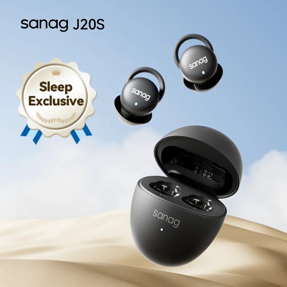 Sanag J20S черные беспроводные наушники для сна
