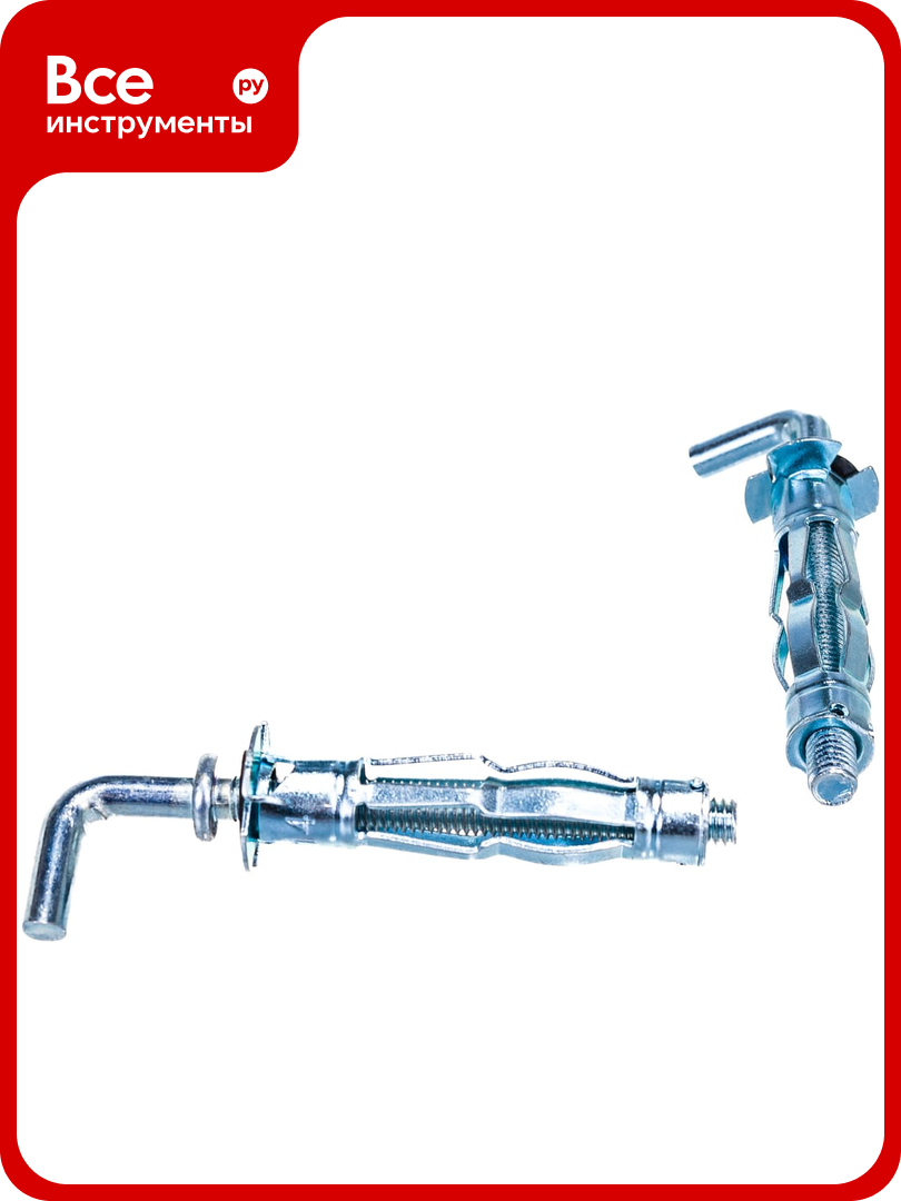 Анкер дюбель Tech-Krep Молли W с крюком М6х52 4 шт - пакет 112289