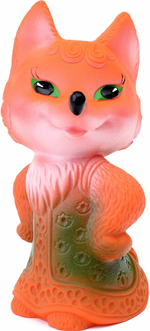 Детская резиновая игрушка "Лиса Лизавета" для купания в ванной и сюжетно-ролевых игр, развивающая водная игрушка для малышей