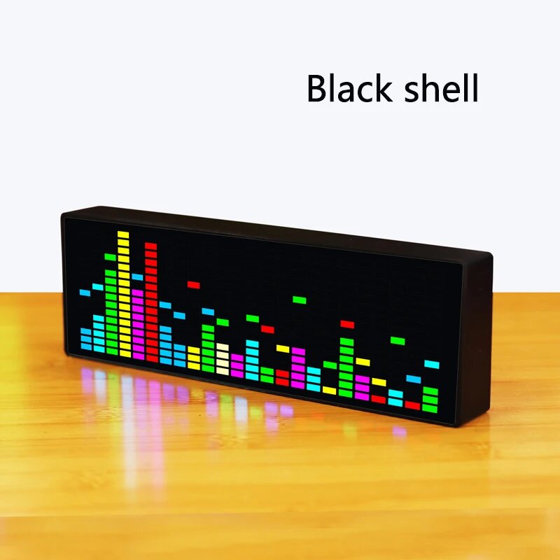 LOTHYE LED Light Stereo Music Spectrum Voice Activated, Черный