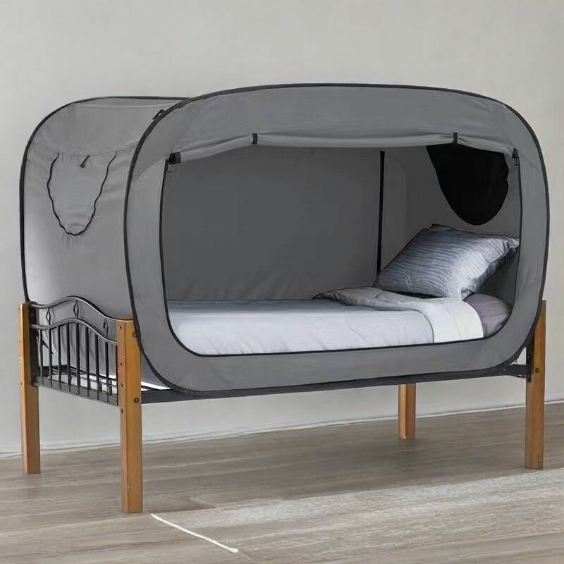 JFZC Палатка 1-местная 200*100*100cm，Быстрая сборка, кемпинг, оснащенный противомоскитными сетками Серый