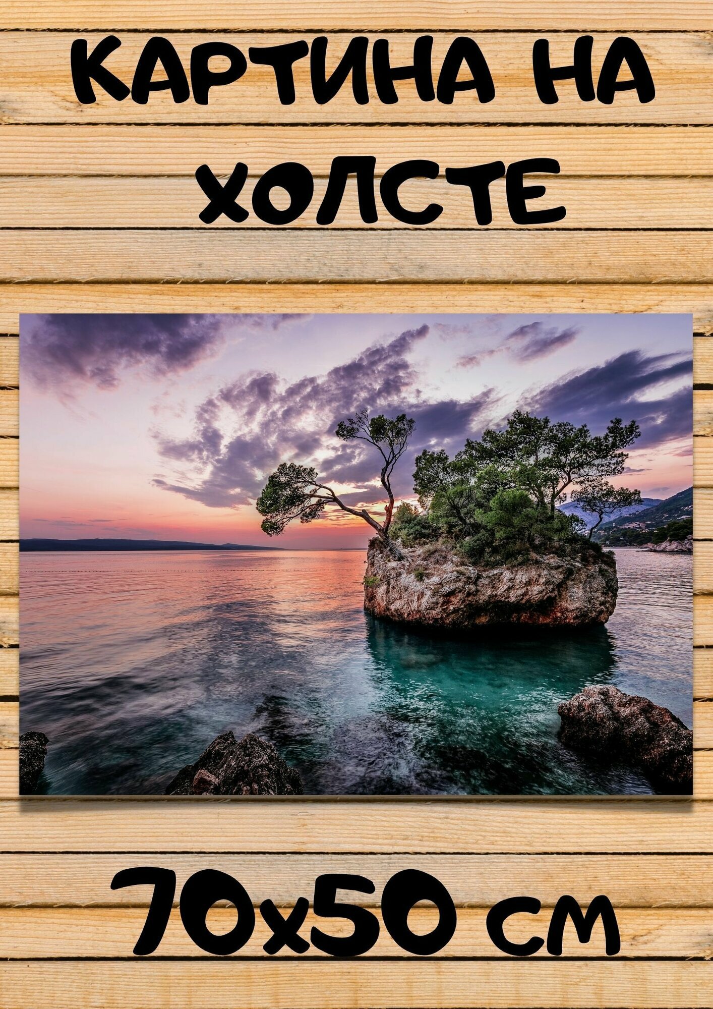 Картина берег моря / на холсте Скалы Берег Скала природа для интерьера