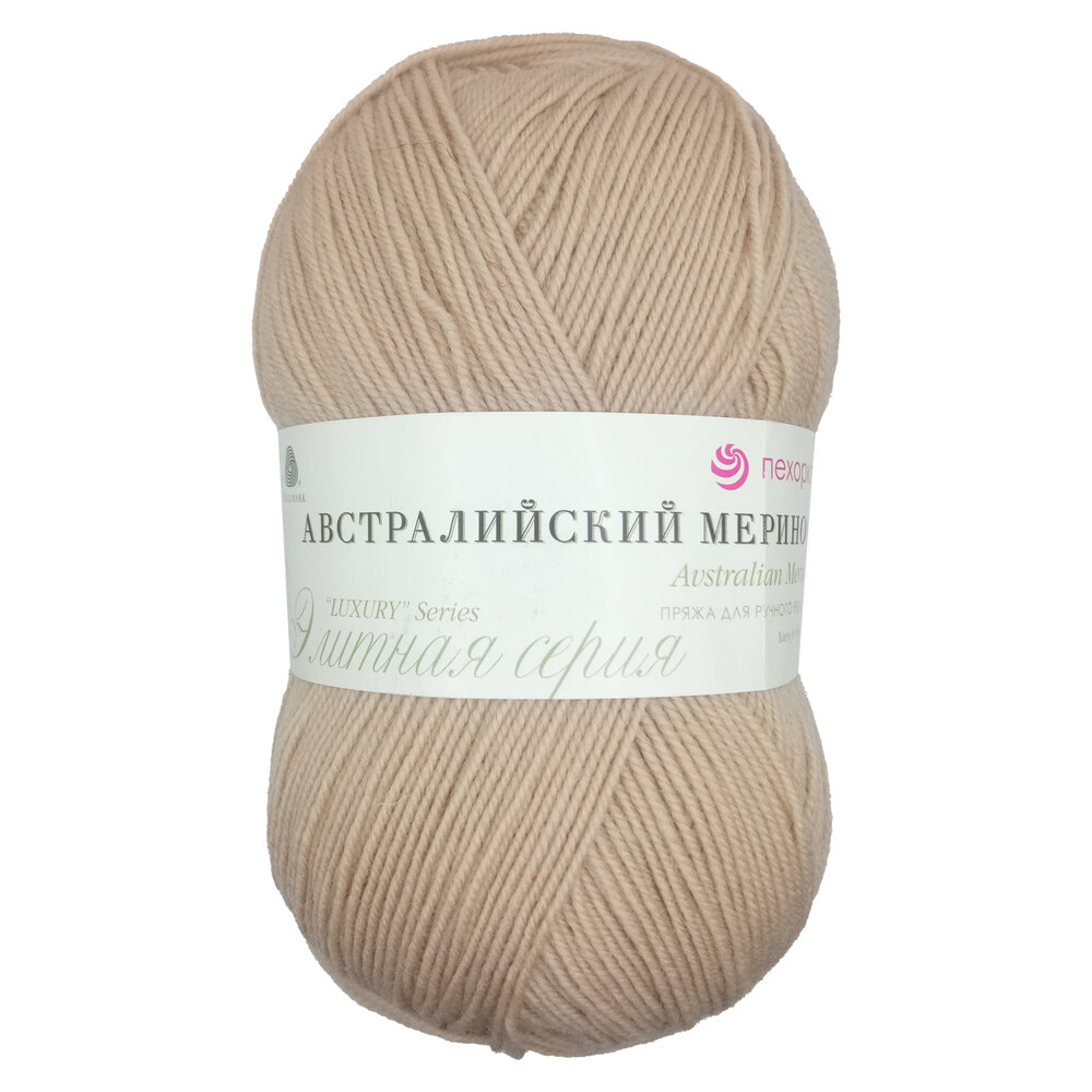 Пряжа для вязания Пехорка Австралийский меринос 337 лама 2 шт 100 гр/400 м 95% мериносовая шерсть, 5% акрил