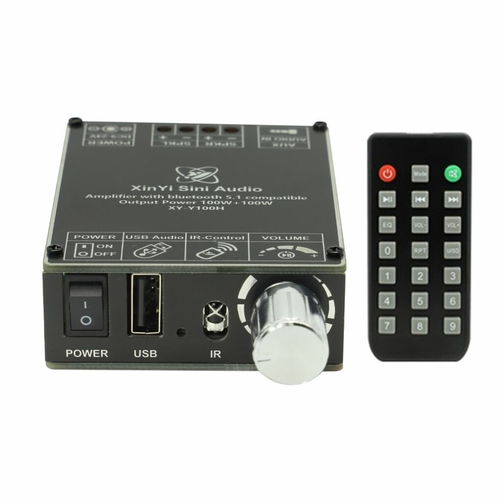 Аудиоаксессуары+Модуль платы цифрового усилителя мощности Y-100H 100Wx2 с дистанционным управлением