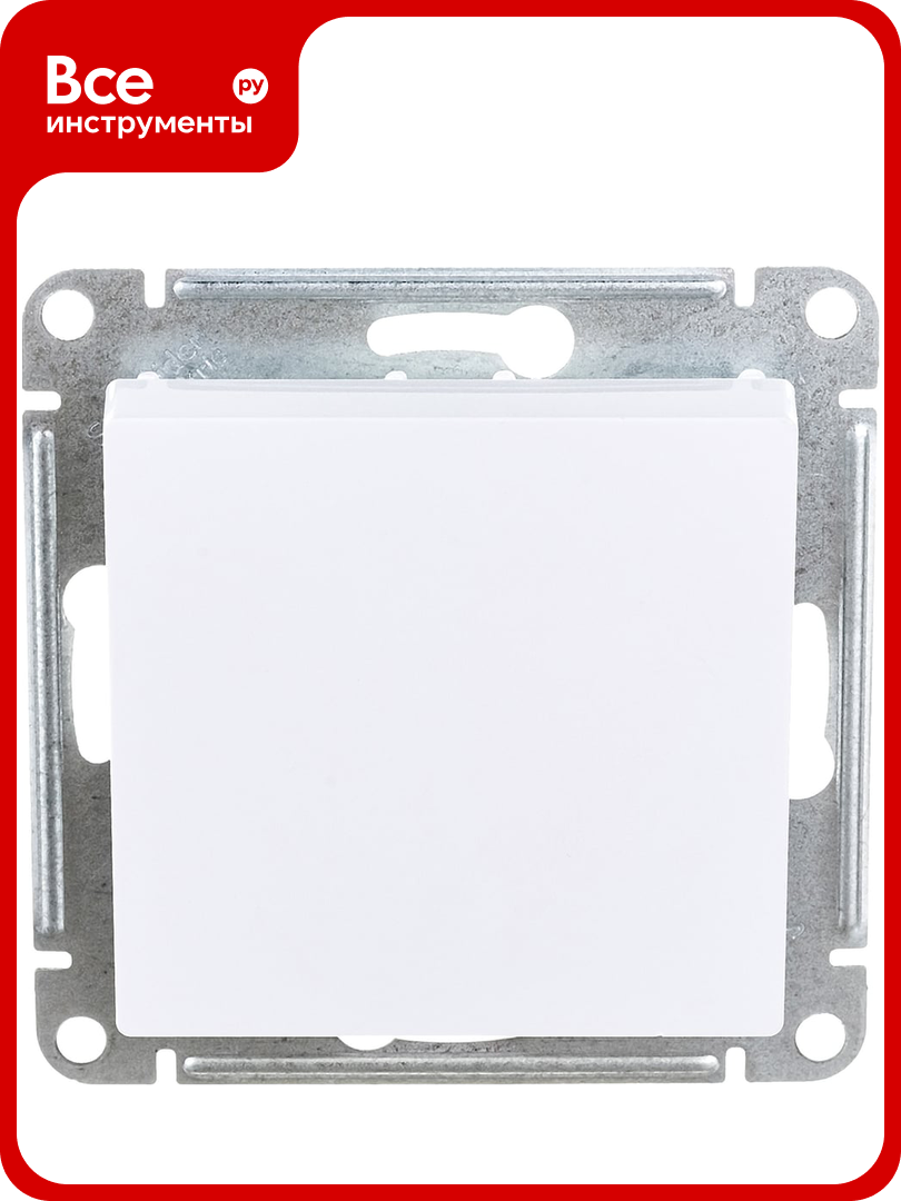 1-клавишный механизм переключателя Systeme Electric ATLAS DESIGN сх.6 10АХ белый ATN000161, из качественного