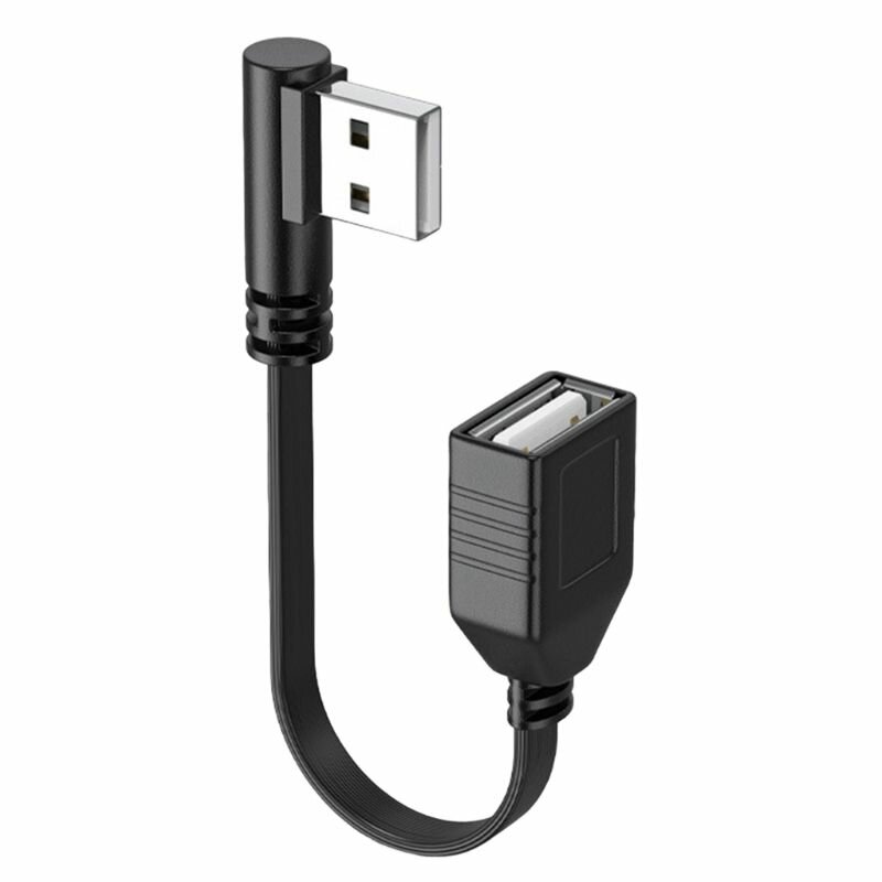 Угловой USB 2.0 удлинительный кабель для принтера, камеры, Правый изгиб