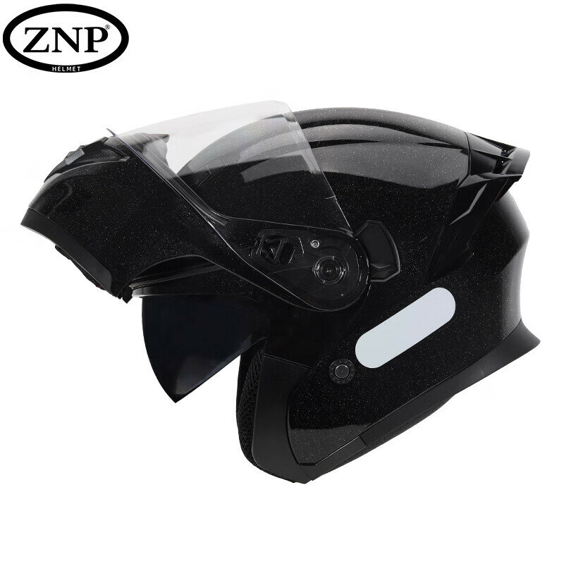 ZNP 808 Motorcycle Helmet Unisex Flip-up Helmet Four Seasons Universal Electric Motorcycle Full Face Helmet Flash Black 2XL
