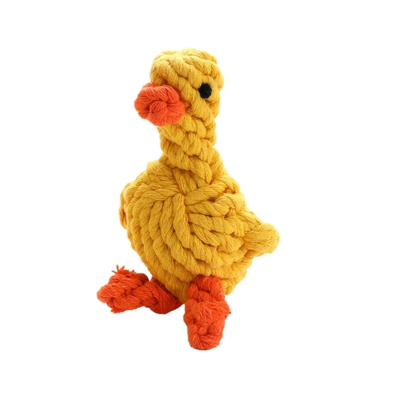 Игрушки для кошек, Устойчивая к укусам плетеная игрушка для собак и коренных зубов щенка-утка случайного цвета