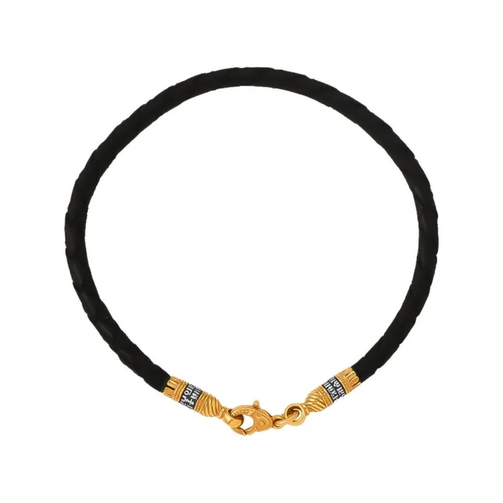 Браслет, серебро, 925 проба, чернение, золочение, кожа