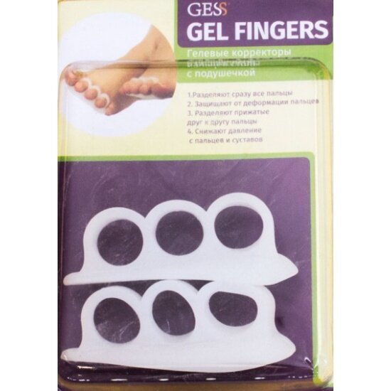 Гелевые корректоры пальцев с подушечкой Gess Gel Fingers