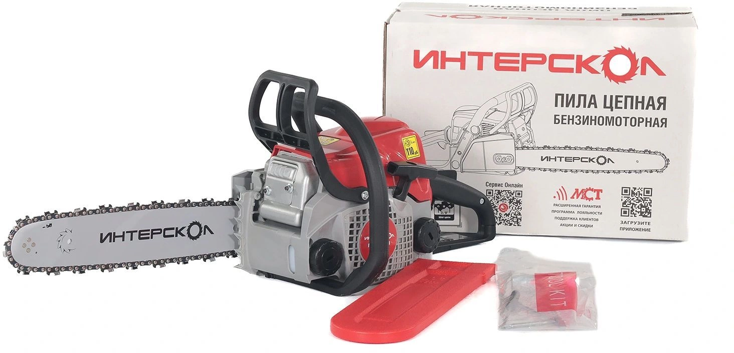 Бензопила Интерскол ПЦБ 180-14, 2400Вт 2л. с. дл. шины:14" (35cm) (875.0.0.40)