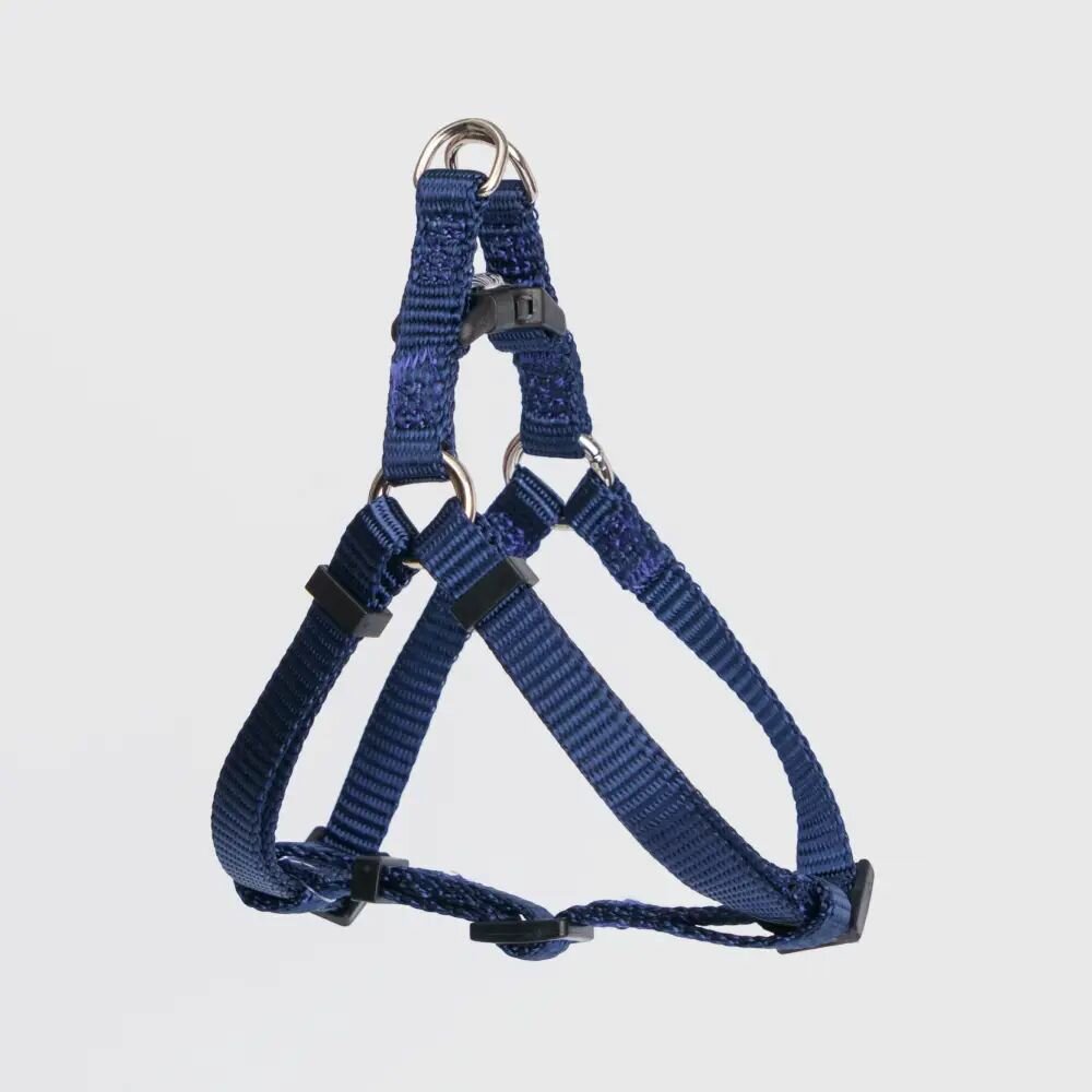 Rungo Шлейка нейлоновая для кошек и собак Step-in, объем груди 33-46,5 см, ширина ремешка 1 см, синий