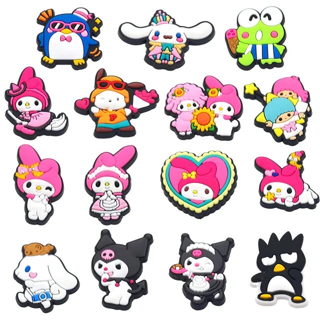 MINISO Hello Kitty Sanrio мультфильм 1 шт. милые подвески для обуви аксессуары пряжка сандалии сандалии украшения булавка подарок для детей девочек,