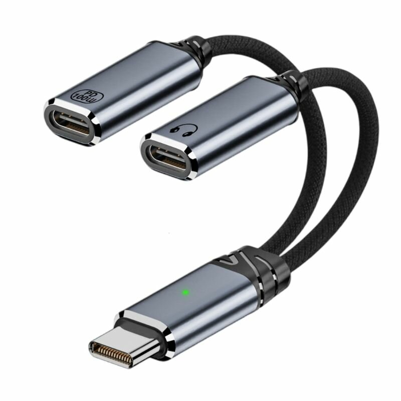 PD100 быстрая зарядка USB2.0-серый-Type-C one point two C port + гарнитура