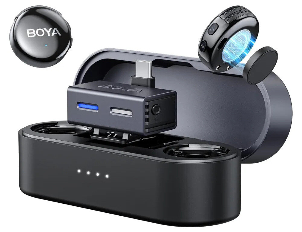 Boya BOYALINK 3-02, черный, беспроводная микрофонная радиосистема