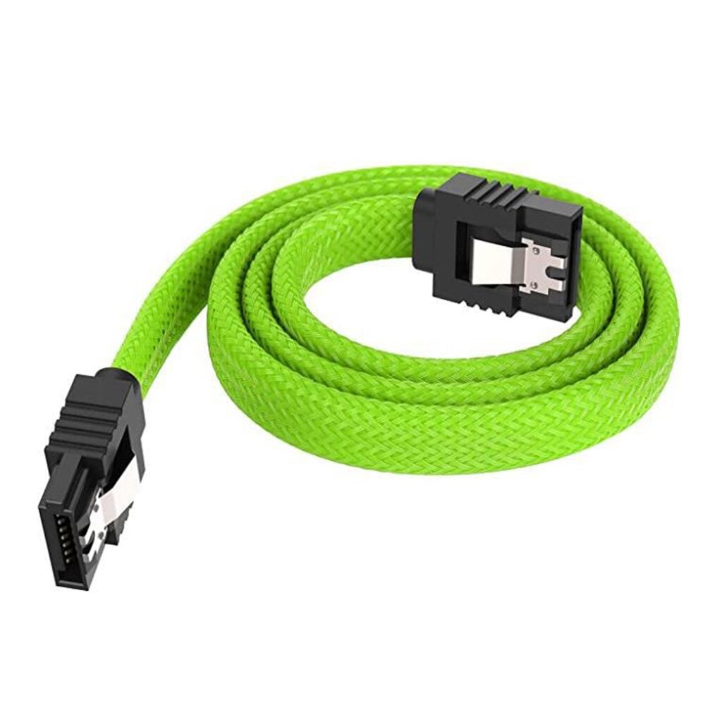 Internal SATA3.0 6Gbps Data Cable 50cm Colored Connectors Nylons Meshes Cover Secure
