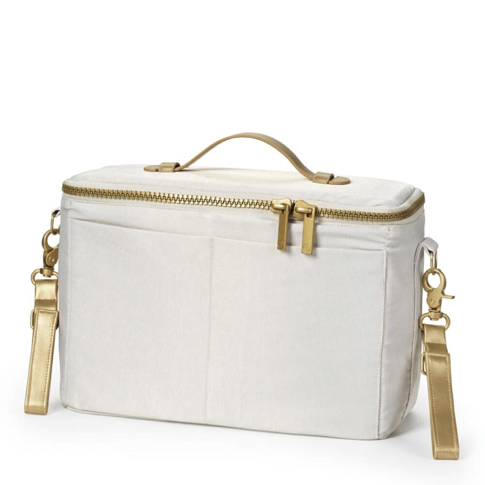 Сумка-органайзер "Elodie" Creamy White, на коляску, застёжка-молния, белая