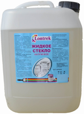 Жидкое Стекло Натриевое Лонтрек 1л для Склеивания, Пропитки Материалов для Увеличения их Стойкости к Влаге, Кислотам, Огню / Lontrek.