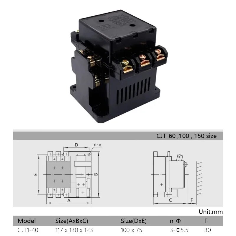 Контактор переменного тока CJT1-10/CJT1-20/CJT1-30 CJT1-40, 380 В