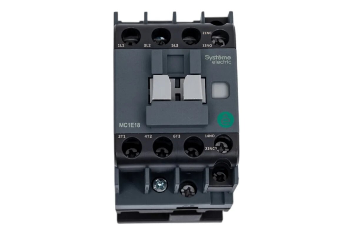 Systeme Electric MC1E Контактор 3-полюсной 18A 220-230V AC 1НО+1НЗ SE MC1E18M7