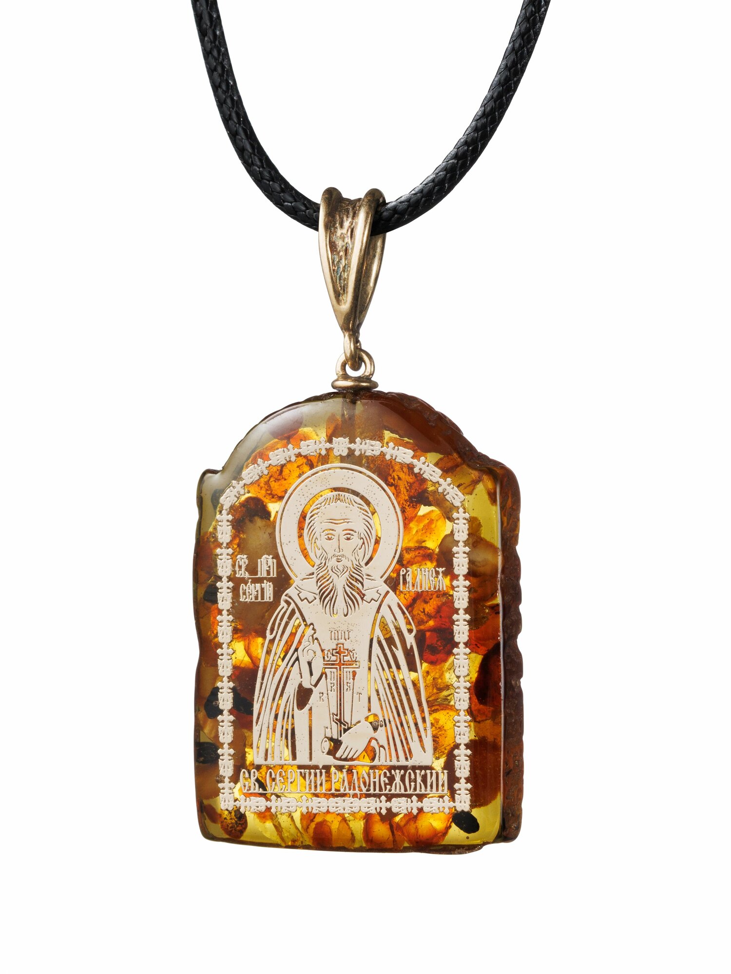 Православный кулон - икона Св. Сергий Радонежский