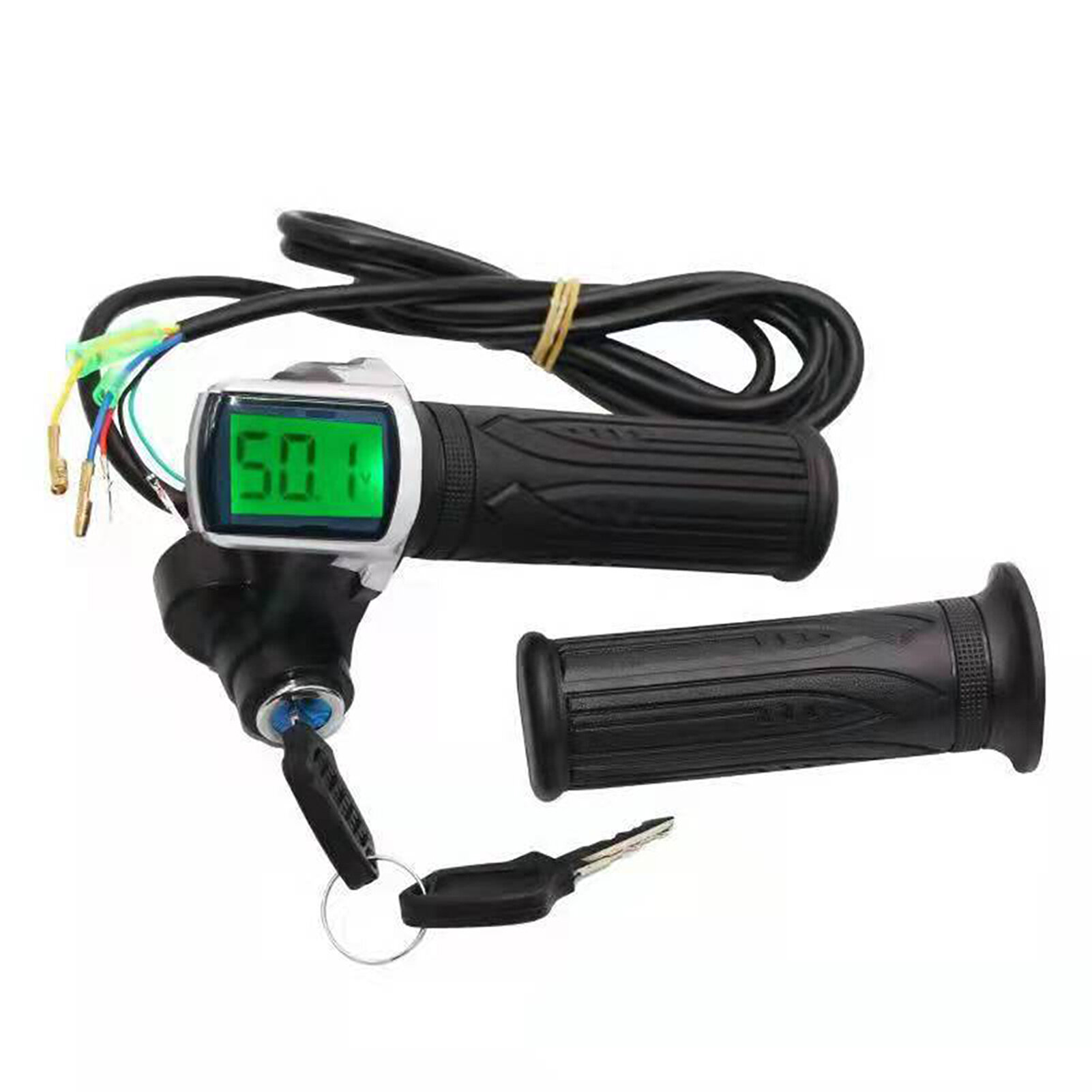 24V/36V/48V Electric Bike Twist Grip Throttle with LCD Battery Display Bicycle Power Indicator