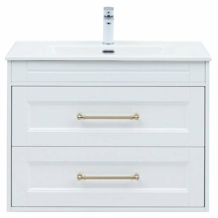 Тумба с раковиной Aquanet Бостон New 80 347847 белый сатин