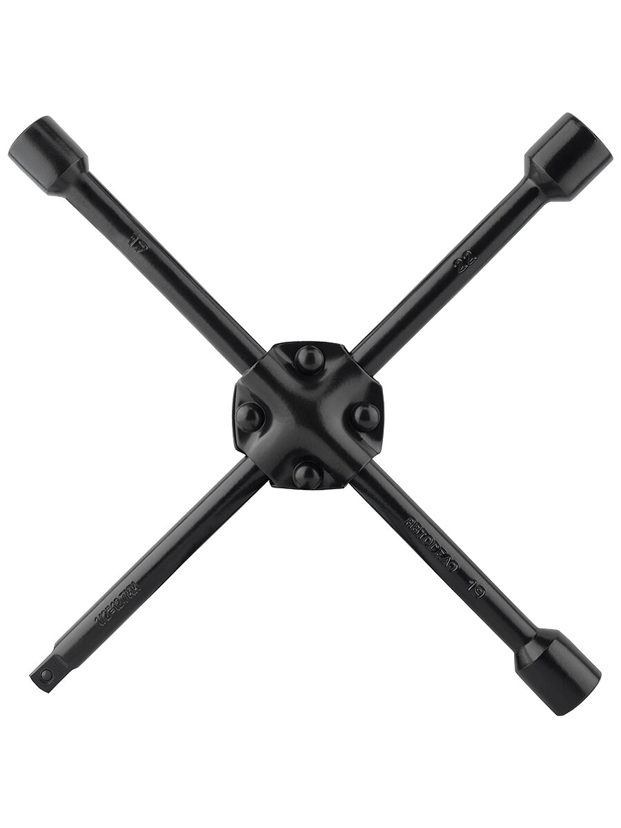 Ключ баллонный-крест 17х19х22х1/2 черный усиленный АвтоDело 30812