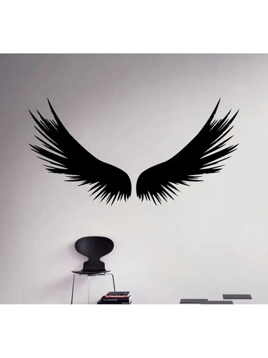 Наклейка на стену для декора интерьерная Крылья