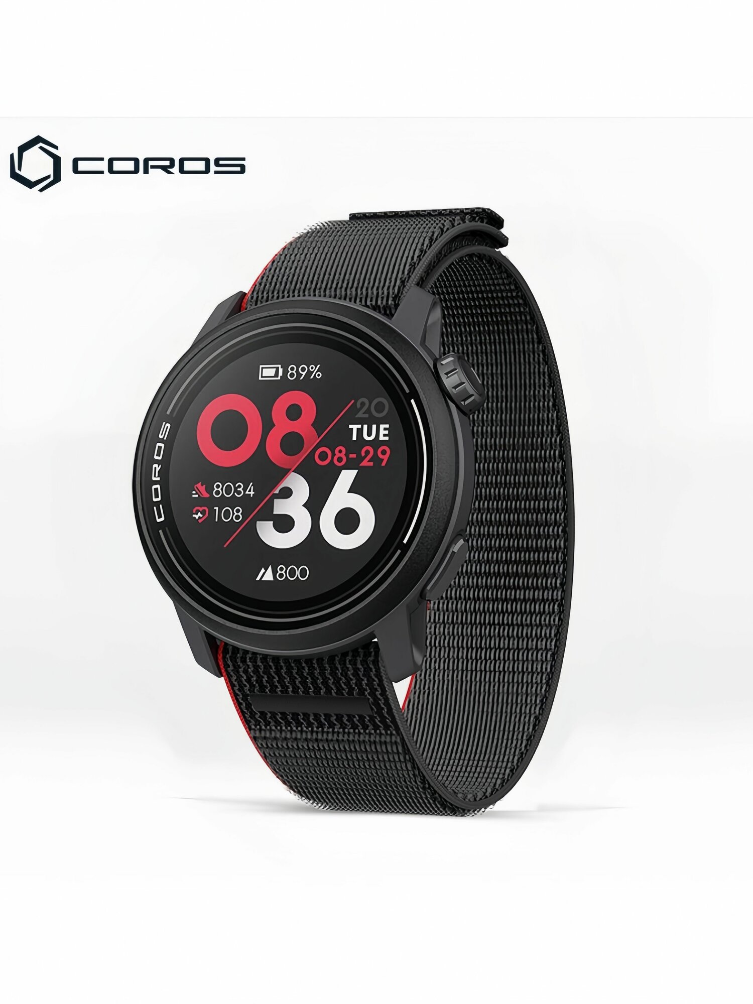 Спортивные смарт GPS часы COROS PACE 3, Black, с нейлоновым ремешком