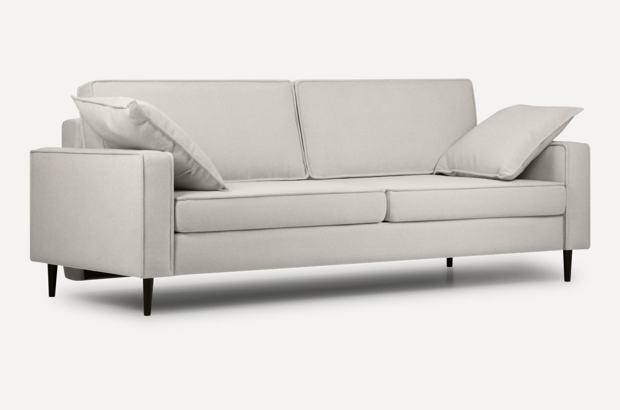 Диван-кровать раскладной Divan.ru Дисент Букле Молочный, 225х103х87, спальное место 150х196, букле, бежевый