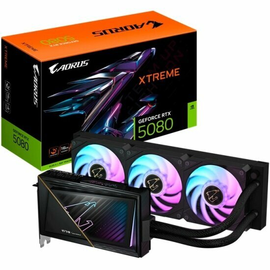 Видеокарта Gigabyte GeForce RTX 5080 XTREME WATERFORCE 16G