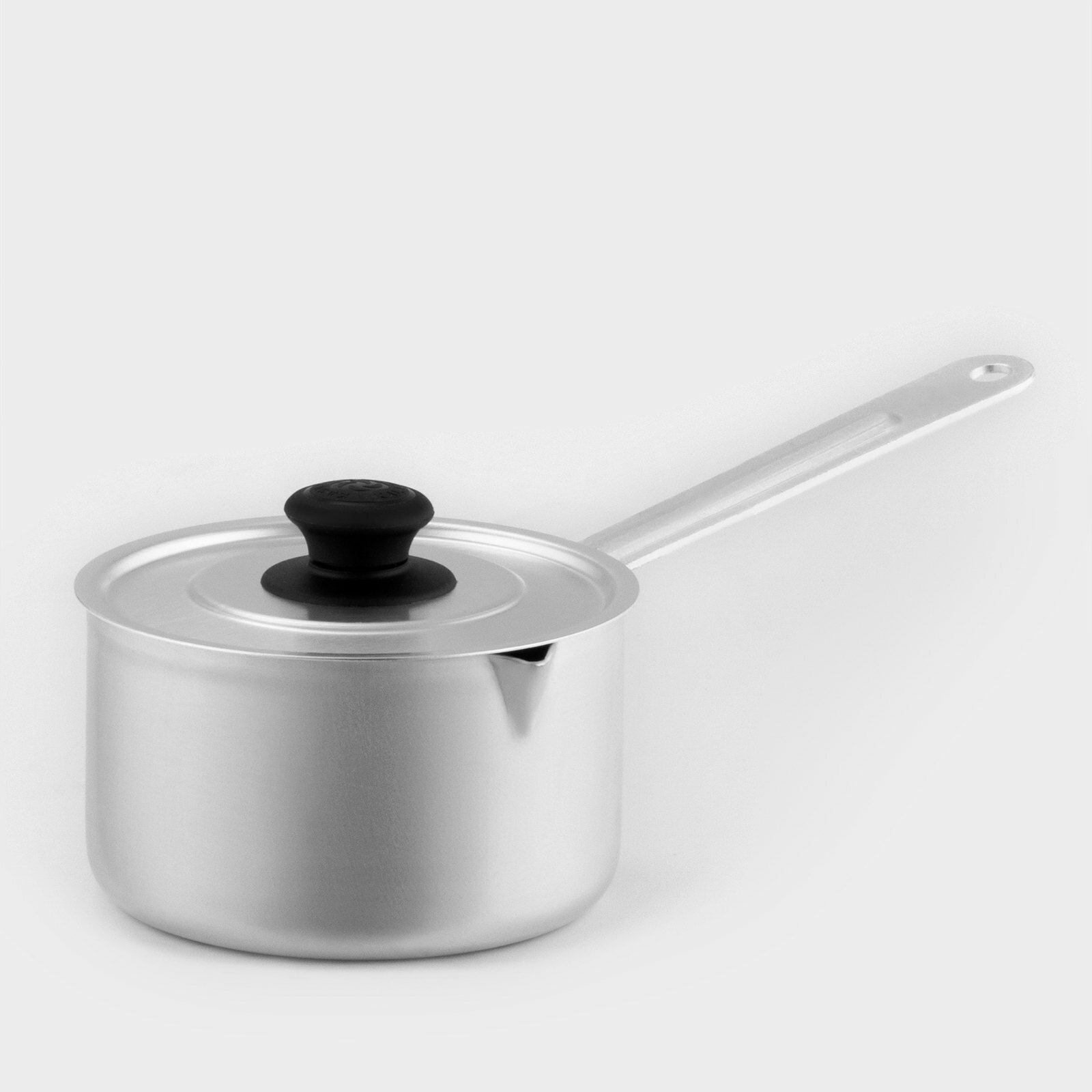 Ковш, 750 мл, с крышкой, штампованный алюминий, серебристый, тип плиты: для газовой плиты