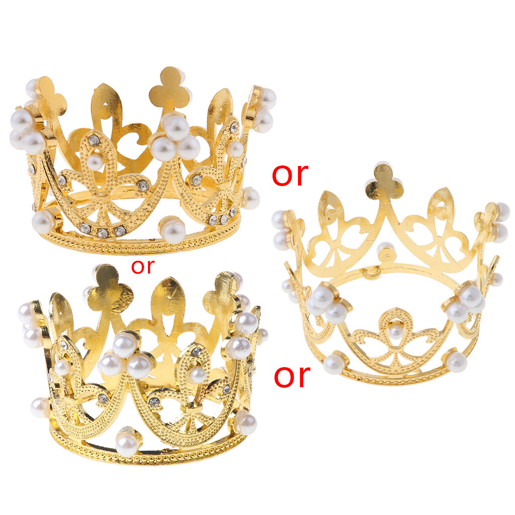 Детский головной убор принцессы с выделяющейся маленькой короной-small crown gold