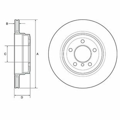 Диск тормозной Delphi BG4937C для BMW 7 серия