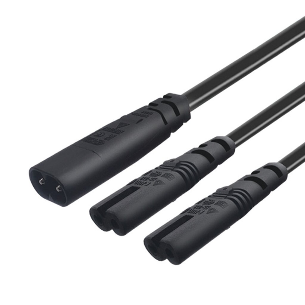 Удлинительный кабель питания C8 -2xC7 от мужчины к женщине с восемью символами IEC320 Удлиненный Шнур питания C7-C8