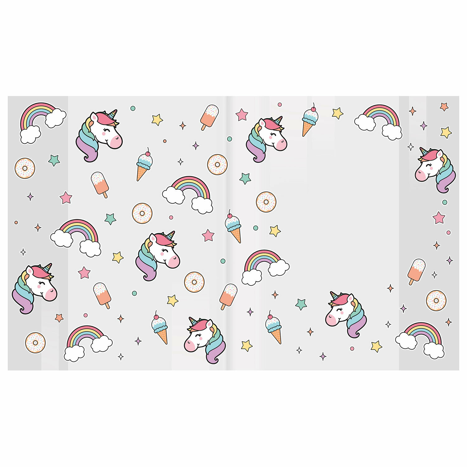 Комплект обложек FUNSTER Unicorn, для тетрадей и дневников, плотные, 210х350 мм, 110 мкм, 10 шт
