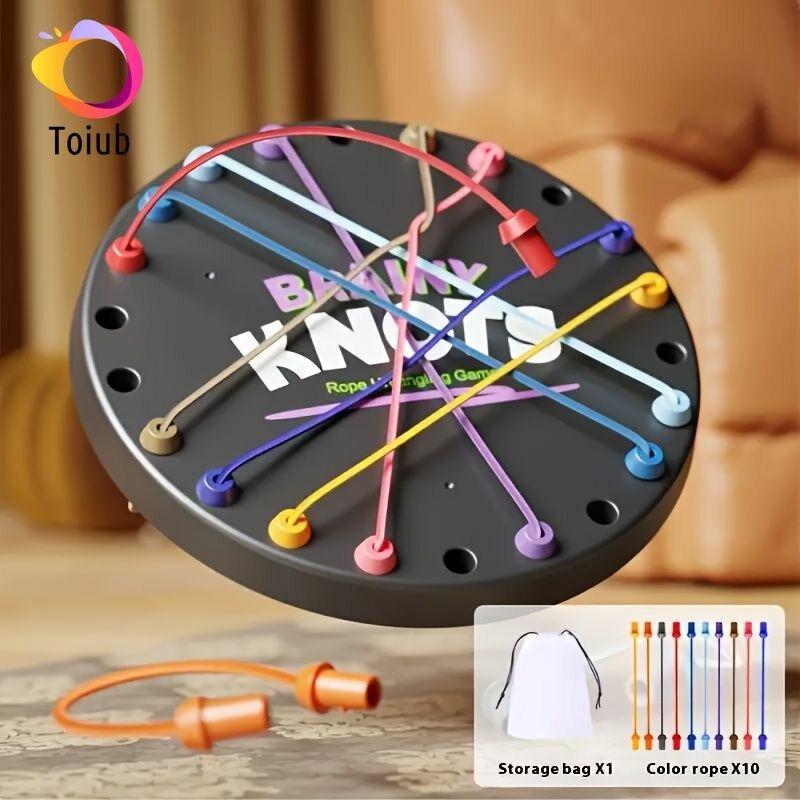 Красочная настольная игра "Распутывание веревок" - Увлекательные задания для упрощения узлов