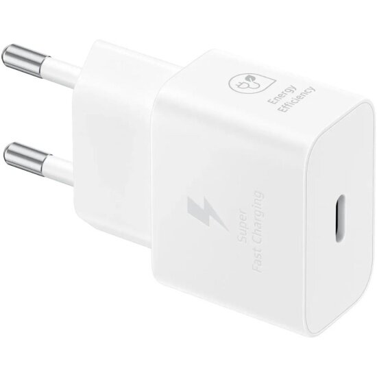 Сетевое зарядное устройство Samsung EP-TA2510, 25Вт, USB-C, без кабеля, белый