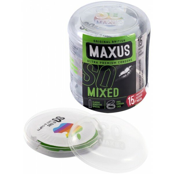 Презервативы Maxus набор Mixed Air №15 в пластиковом кейсе