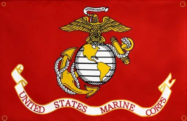 JOHNIN Флаг морской корпус США 60 х 90 см, 4 Grommets