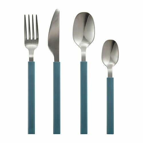 TANGMARLA IKEA, Столовые приборы, набор 16 шт, голубой цвет, нержавеющая сталь, тангмарла икеа