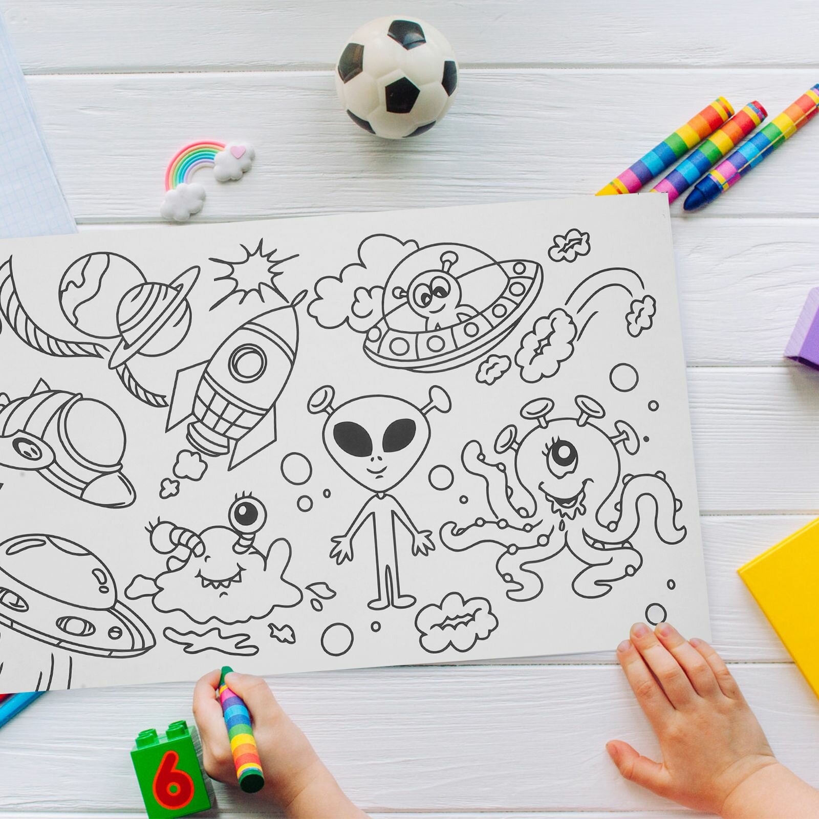 1 Штука Ролик Рисовальной Бумаги, Для Арт-Активностей, Из Бумаги