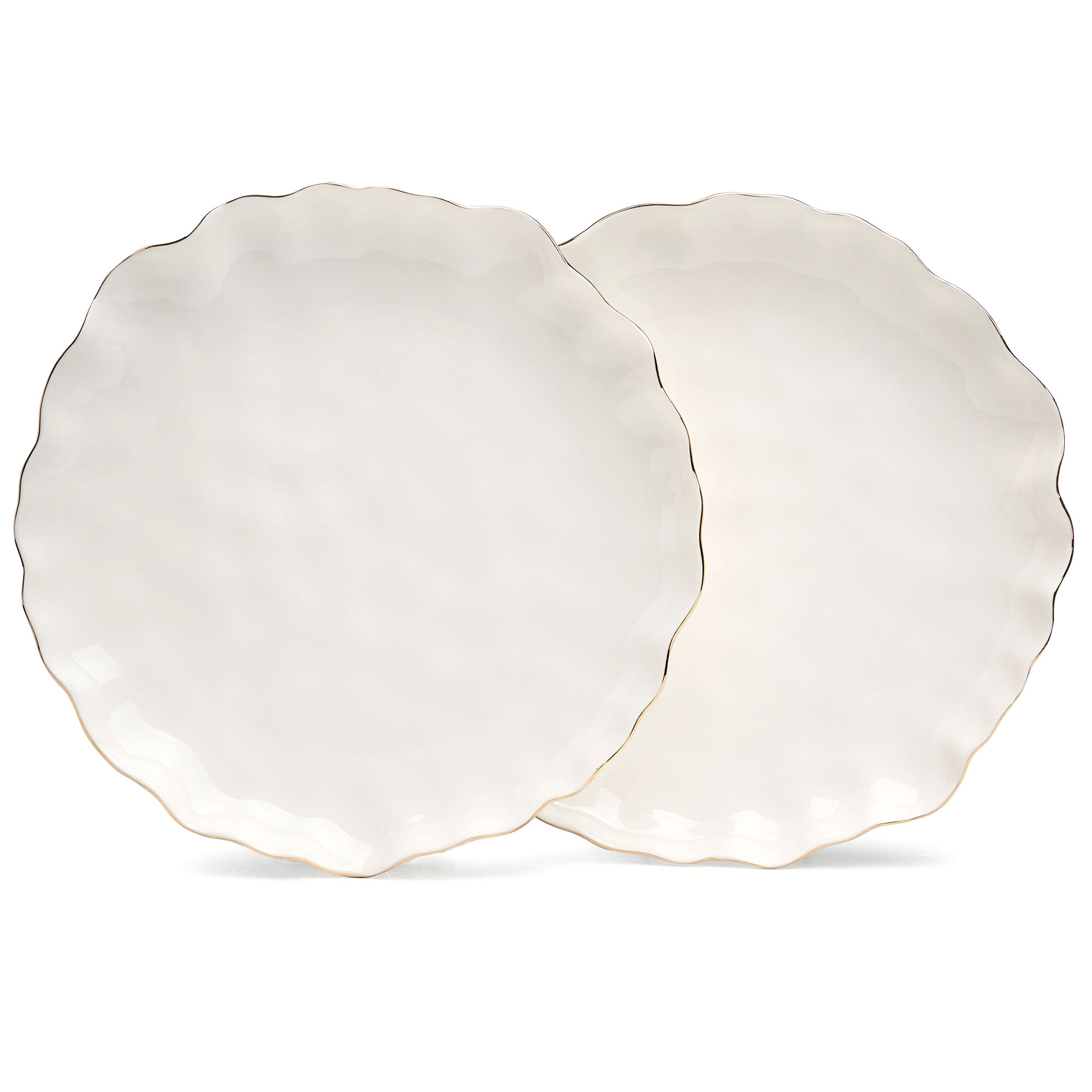 Набор тарелок закусочных lefard charm 2 шт. 20*3 см (с золотой линией) KSG-779-362