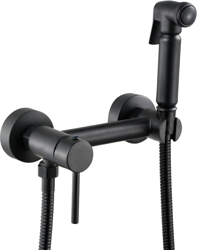 Гигиенический душ Savol S-FXQ004H со смесителем, черный, матовый, латунь, рычажный, смеситель для биде