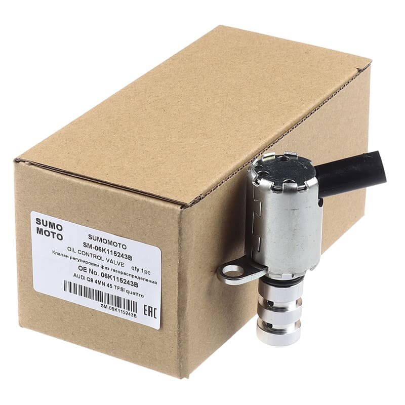 Клапан электромагнитный регулировки фаз ГРМ (VVTI) SM-06K115243B SUMOMOTO; OEM 06K115243B; Audi Q8 4MN 45 TFSI quattro