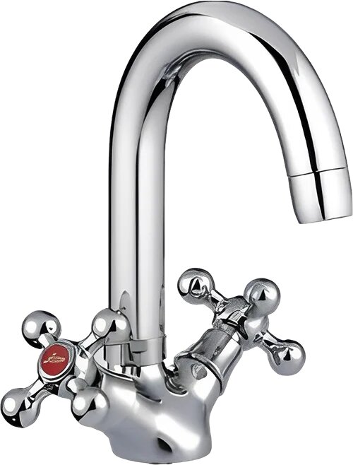 Смеситель для раковины Ledeme H19 L1119 хром, глянцевый, кран для ванной в раковину, с поворотным изливом