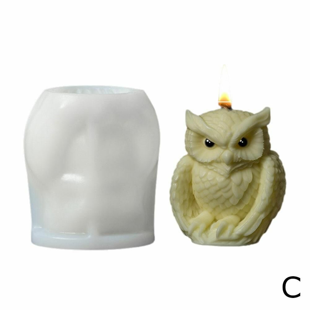 Силиконовая форма для свечи Милая сова